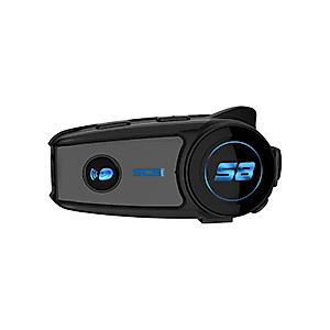 SCSETC Motorcycle Helmet Bluetooth Headset S8 Motorcycle Bluetooth Headset 1000m 2 Riders Intercom, Communication System Headset Universal Wireless Interphone (Waterproof/Handsfree/Stereo Music/GPS)