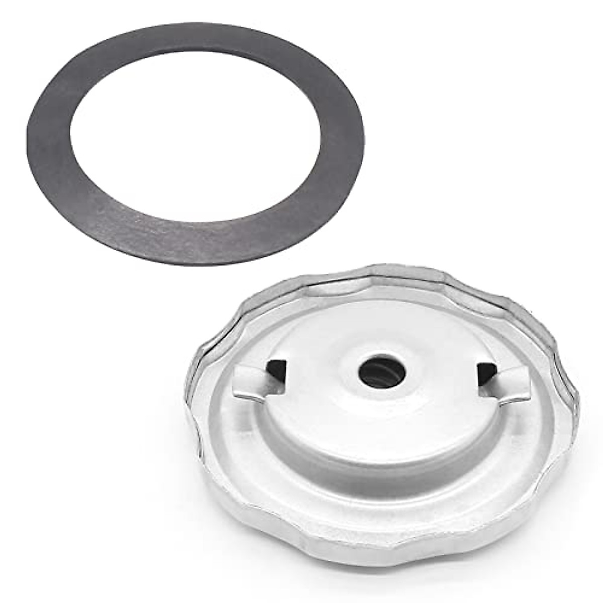 LDEXIN Metal Gas Fuel Cap Cover Chrome Tank Cap for 2kw - 8kw Petrol Generator, 92mm O.D.