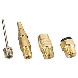 Rocky Mountain Goods Inflation Kit - Includes Inflating Pump Needle, Adapter, Tire Nozzle and Tapered Inflation Nozzle - Solid Metal and Made to Last