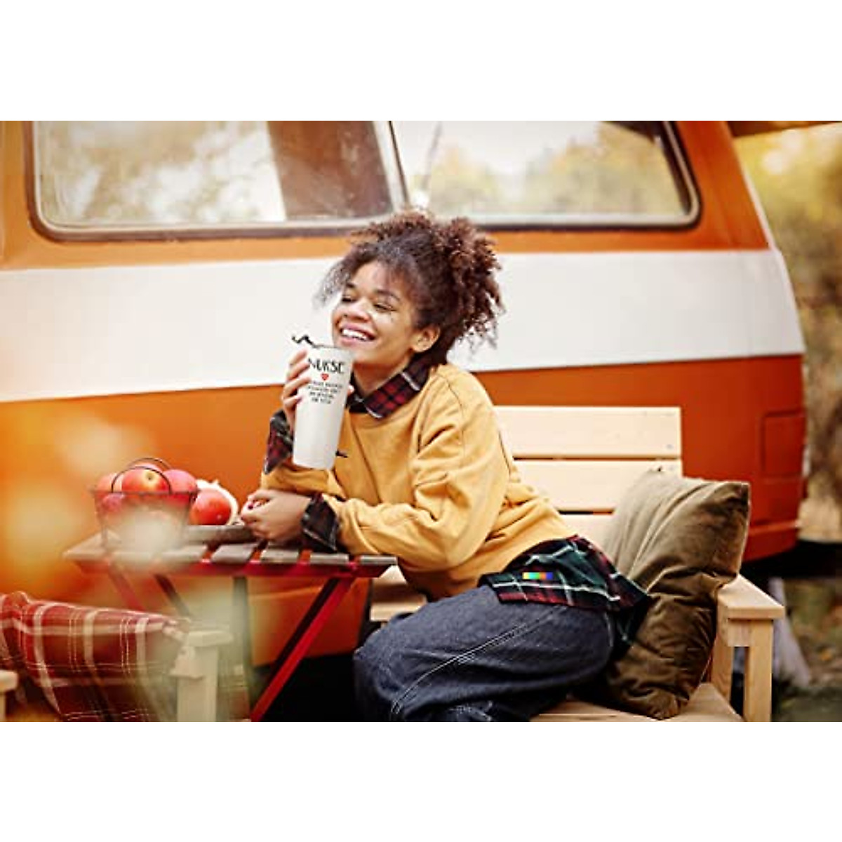 Fancyfams Nurse Gifts for Women 22 oz Stainless Steel Tumbler - Nurse Tumbler, Nurse Gifts, Gifts for Nurses, RN Gifts for Nurses, Nurse Gift Box for Women (White Nurse Set)