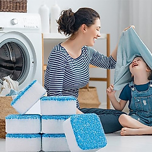 Washing Machine Cleaner Cleaning Tablets - Washing Machine Tablets to Clean Washer Washers Washer Cleaner and Deodorizer for Front Load & Top Load Washer Laundry Cleaner 12 PACK