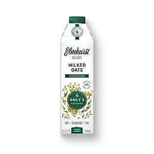 Elmhurst 1925 Milked Oats Unsweetened Oat Milk, 32 Ounce (Pack of 6)