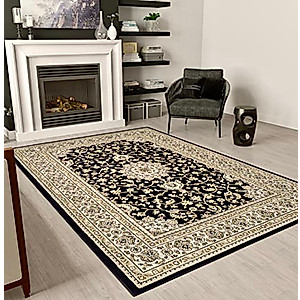 New Traditional Area Rugs 2x3 Black Foyer Rugs 2x4 Persian Rug with Medallion, 2x3 Red Scatter Rugs