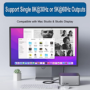 LIONWEI 6Ft USB4 Cable for Thunderbolt 4 Devices, 100W 40Gbp USB C Cable 8K Display/Dual 4K, Compatible with Thunderbolt 3/4 Devices, USB4 Cable for MacBook, Hub, Docking