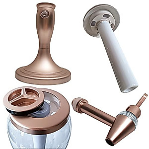 Beer Tower Dispenser 5L/169oz Mimosa Drink Tower with 2 Detachable Ice Tube and LED Light, Margarita Beverage Dispenser for Party Gameday Bars, Keep Fresh & Cold, Easy to Clean (Rose Gold Finish)