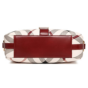 sqlp Small Crossbody Purse for Women Travel Shoulder bag Womens Cross body Bag Evening Bag Wine Red with White