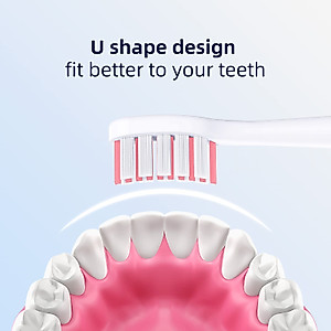 Hauke 3Pcs Electric Toothbrush Heads, Hauke Replacement Brush Heads for All Hauke Electric Toothbrushes, Dupont Bristles, One Pack with 3Pcs Inside(Pink)