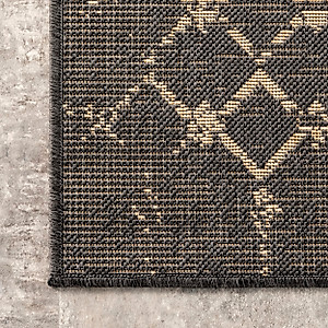 nuLOOM Grayson Moroccan Trellis Indoor/Outdoor Area Rug, 8x10, Charcoal
