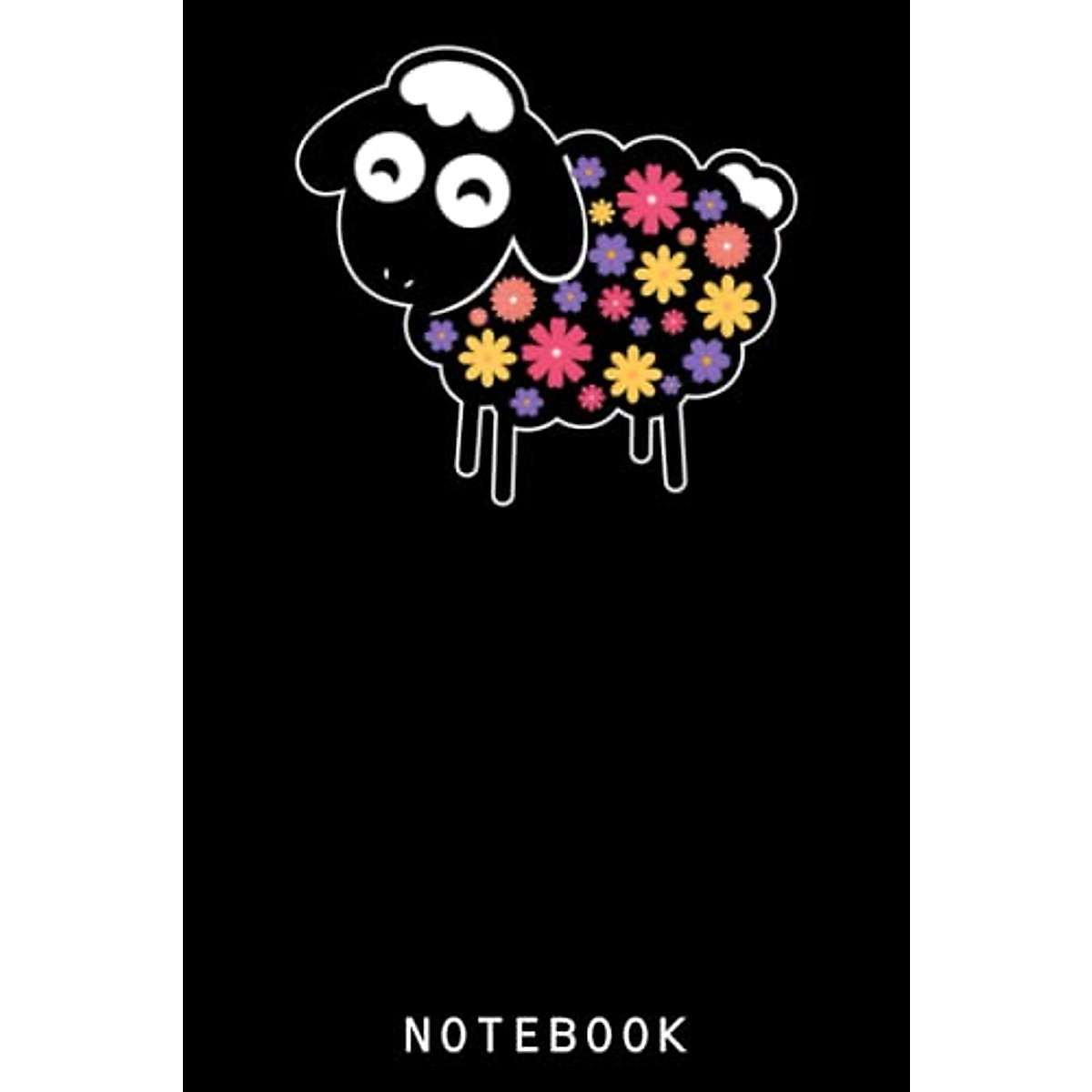 Cute Sheep With Flower Wool Sheep Flower Lover Journal Notebook: 6 x 9 120 Pages College Ruled Notebook | Cute Kawaii Journal Sheep Gifts For Sheep ... Christmas Gift For Kids, Teens, Girls, Boys