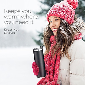 SIPX™ Triple-Insulated Tumblers - 18 Oz. Slim Modern Tumbler With Lid, insulated Cup Keeps Hot For 12 Hours, Stainless Steel Tumbler Made Of Sustainable Material, Coffee Travel Mug For Home & Office