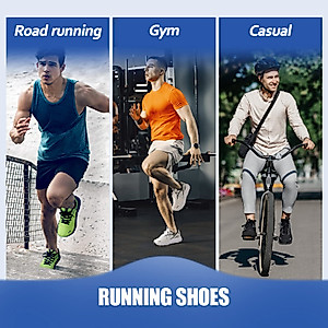 JACKSHIBO Wide Toe Box Shoes for Men Women Wide Sneakers Road Running Shoes Lightweight Breathable Neutral Cushioned Walking Shoes Athletic Tennis Wide Shoes Black