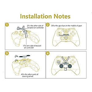 Soapow Game Controller Wheel Driving Force Steering Games for Xbox One S/Xbox One X