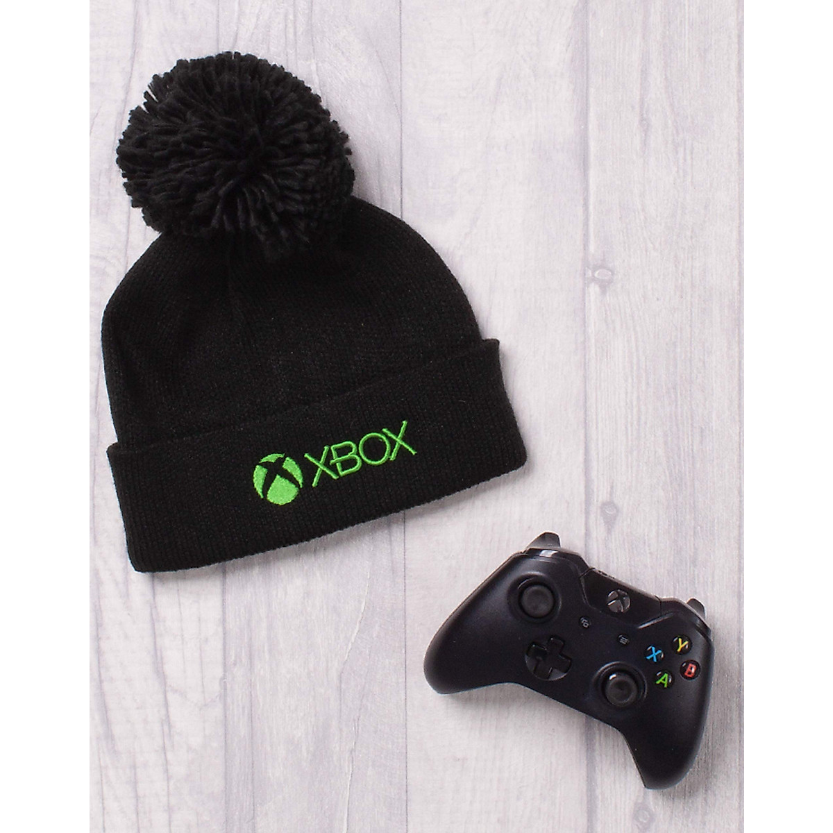 XBOX Bobble Hat for Kids Black Green Beanie Gamer Gift Merchandise