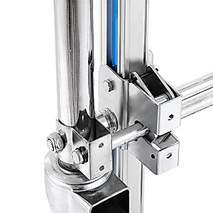 SmarketBuy Aluminum Hand Truck 1000LBS Capacity 2 in 1 Heavy Duty Hand Truck Convertible Folding with Nose Plate 4 Wheels Hand Truck Dolly