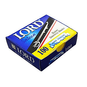100 LORD Super Stainless Single Edge Razor Blades for Professional Barber Straight Razor - 200+ Shaves