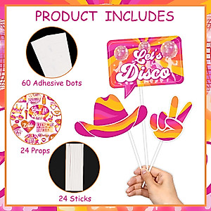 Last Disco Bachelorette Party Decorations Hot Pink Last Disco Bachelorette Photo Booth Props Lets Go Girls Western Cowgirl Last Disco Bachelorette Party Supplies for Bridal Shower Dancing Queen Party