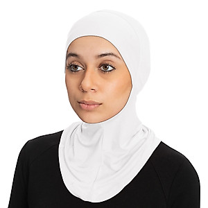 Ninja Cotton Jersey Inner Neck Under Scarf for Hijabs White