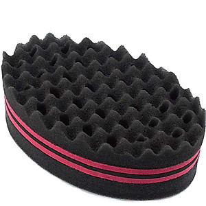Small Holes Hair Sponge for Twists and Dreads Barber Afro Wave Nappy Curling Sponge Brush for Curls Women Men Natural Hair 1 Pcs