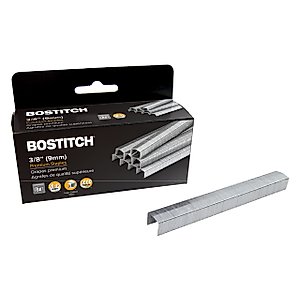 Bostitch B8 PowerCrown Staples, 0.375 Inch Leg, 45 Sheet Capacity, 5,000 Per Box (STCR21153/8)
