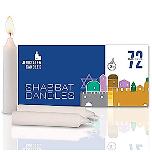 Shabbat Candles - Traditional Shabbos Candles - 3 Hour - 1-Pack x 72 Count