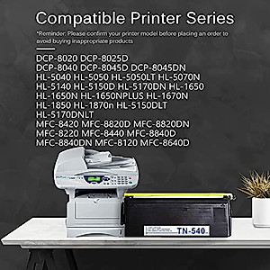 ACTi (Black,1-Pack) Compatible TN-540 Toner Cartridge Replacement for Brother TN540 HL-5050LT HL-5070N HL-5140 HL-5150D Printer Toner Cartridge