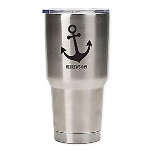 Elanze Designs Jesus is the Anchor of My Soul Stainless Steel 30 oz Travel Mug with Lid