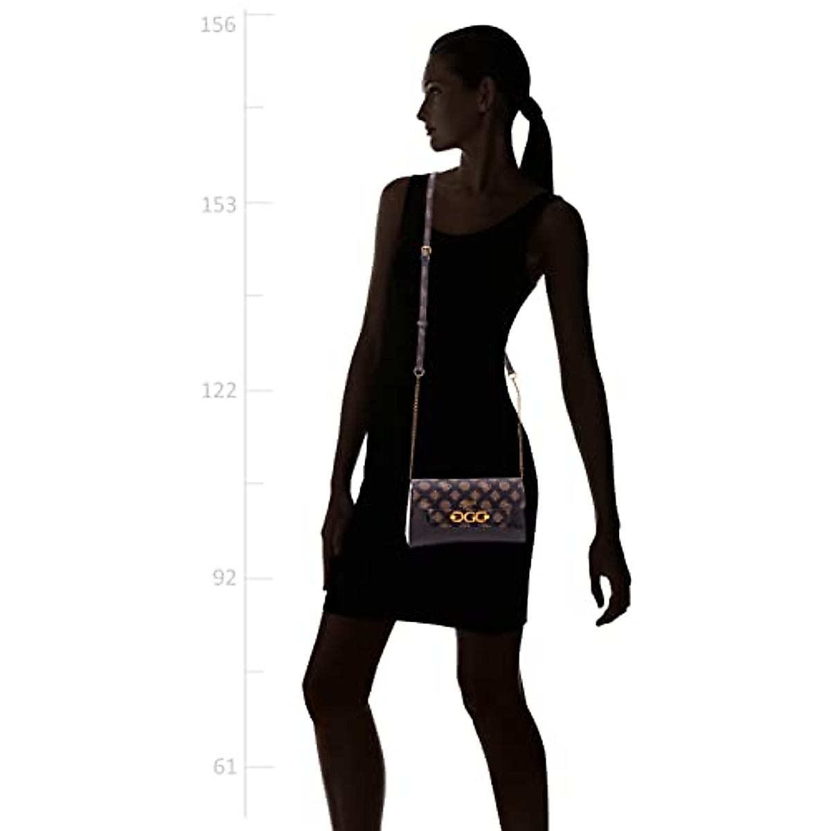 GUESS womens Zira Mini Crossbody Flap, Mocha Logo/Black, one size US