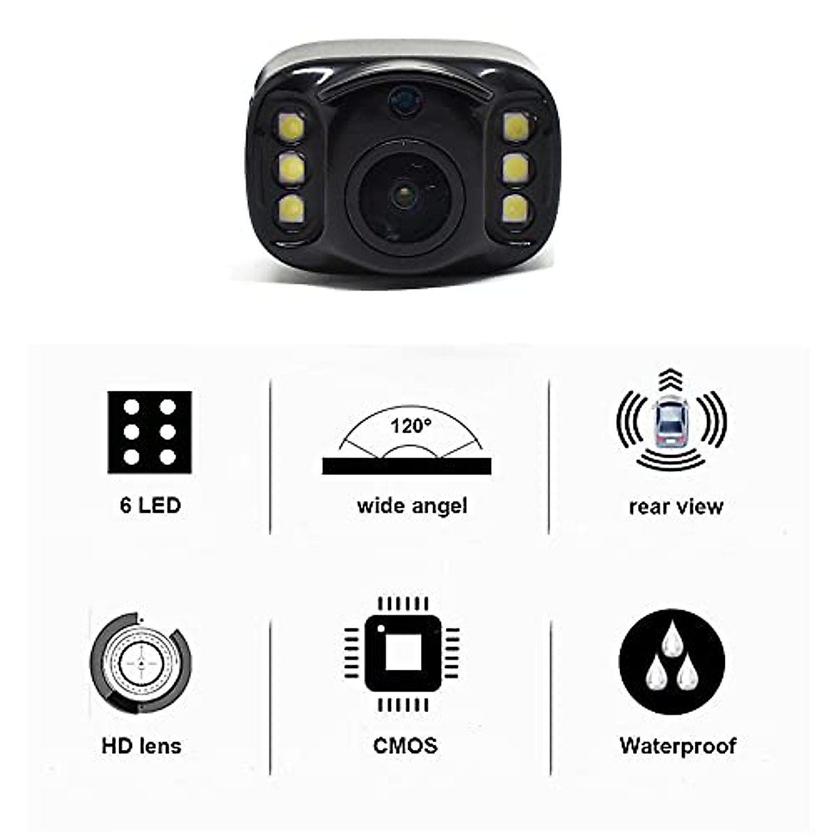 REARMASTER® New Upgrade Vehicle Backup Camera, 6 Led Night Vision High Definition Clear Picture