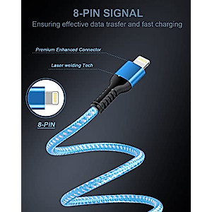 iPhone Charger Cord, [3FT-4Pack] Nylon Braided USB to Lightning Cable, [MFi Certified] Apple Fast Charging Syncing Cord Compatible with iPhone 14/13/13 Pro/13 Mini/12/12 Pro Max/11/11 Pro/8 Plus/8/XR