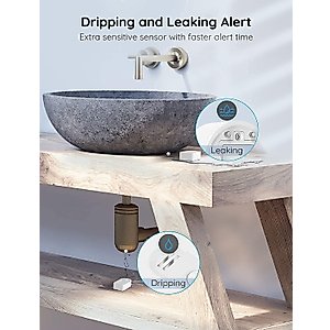 Govee Water Detectors 7 Pack Sensor with 100dB Adjustable Audio Alarm Bundle with Govee WiFi Smart Gateway with Alert Email & APP Push for Home Bedrooms