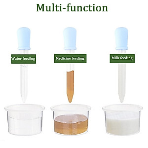 TIHOOD 20PCS Liquid Droppers with a Clean Brush, Silicone and Plastic Pipettes Transfer Eyedropper with Bulb Tip for Candy Oil Kitchen Gummy Bear Making