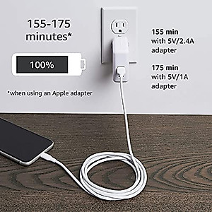 Amazon Basics USB-A to Lightning ABS Charger Cable, MFi Certified Charger for Apple iPhone 14 13 12 11 X Xs Pro, Pro Max, Plus, iPad, 6 Foot, White