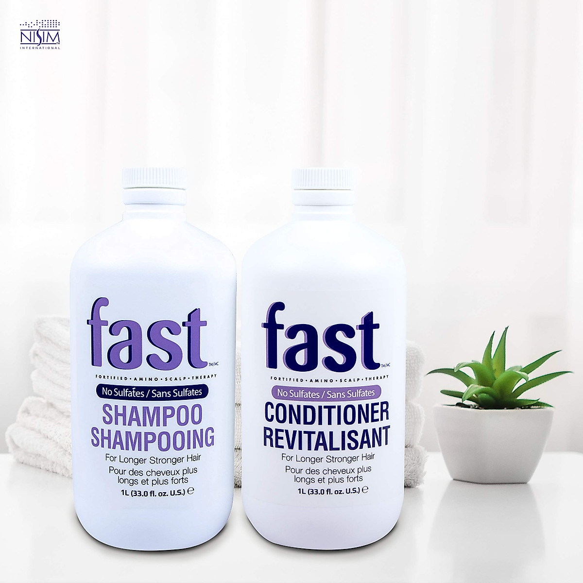 NISIM F.A.S.T Shampoo and Conditioner Set, 33oz