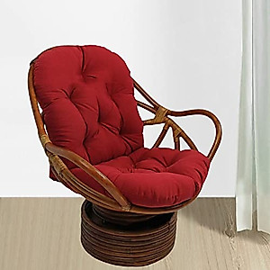 FHYTGBS Swivel Rocker Cushion- 1Pc Rattan Wicker Rocking Chair Seat Cushion Pad Outdoor Garden Patio Indoor High Back Cushion (Color : Black)