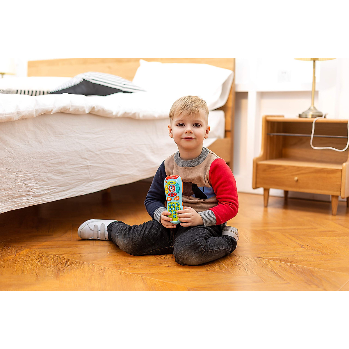 JOYIN Baby Learning Phone and Remote Toy for Toddler Fun Smartphone Toys with Music for Infants, Kids, Boys or Girls, Holiday Stocking Stuffers, Birthday and Toddler Presents Toys