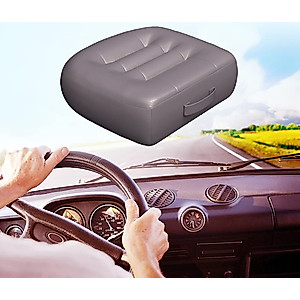 YITONGXXSUN Adult Booster Seat Cushion/Car Cushions for ShortPeople/Effectively Increase The Field of View by 12cm/4.7in,Back Fatigue Relief Chair Cushion Angle Lift Big Cushion/Grey