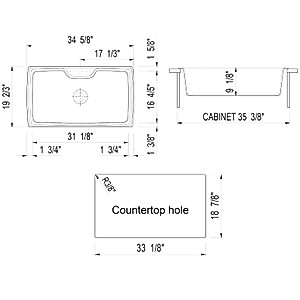 ALFI brand AB3520DI-T Kitchen Sink, Titanium