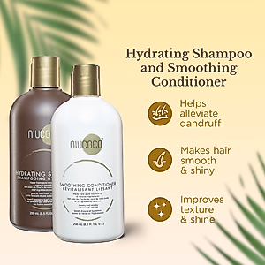 NIUCOCO | All-Natural Coconut Oil Shampoo and Conditioner | 100% Non-Toxic | Bundle Pack (250ml)
