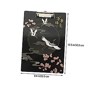 Acrylic Sheet Document Writing Board Metal Clip Hardboard Document Clipboard Folder Exam Paper Clips Acrylic Clipboards Good Looking Black Office Board Clipboard