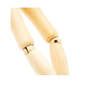 8 Inch Artists Wooden Manikin Flexible Body Joints Human Figure Puppet Model Wood Male Mannequin Doll Ornament Stand for Home Office Desk Decoration Sketching Drawing Painting Supplies Gift