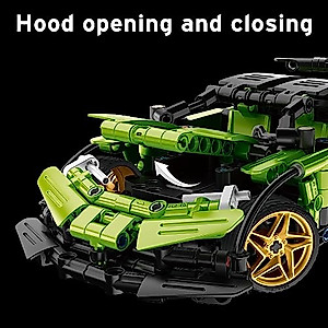 HEGOAI Remote Control Sports Car Building Set, Can Be Transformed STEM RC Car or Robot Model Set, Construction Toys for 7-9 Year Old Boys, 514 Pieces (Compatible with Lego Sets)