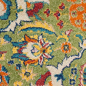 Nourison Allur Traditional Sage Ivory 7'10" x 9'10" Area Rug, Easy Cleaning, Non Shedding, Bed Room, Living Room, Dining Room, Kitchen (8x10)