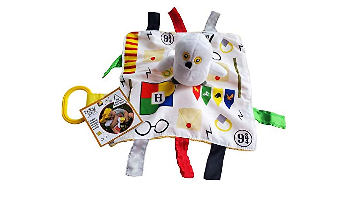 Baby Wizard Lovey Owl Tag Toy - Safe Sensory Baby Gift for On-the-Go