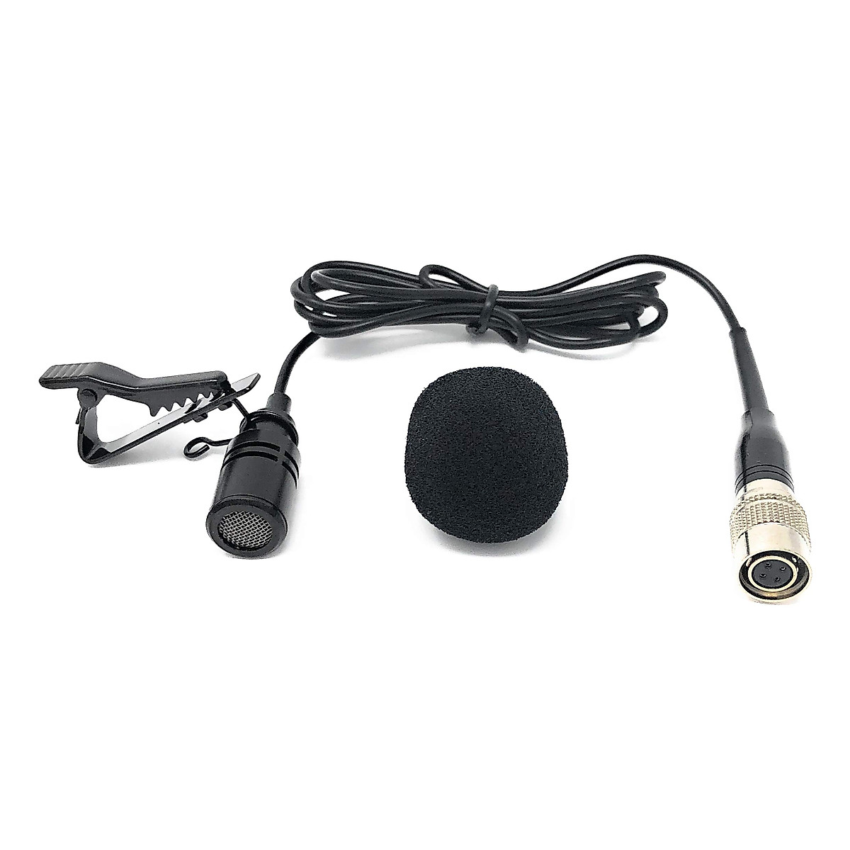 Black Omni-Directional Tie Clip Lapel Lavalier Microphone for Audio-Technica