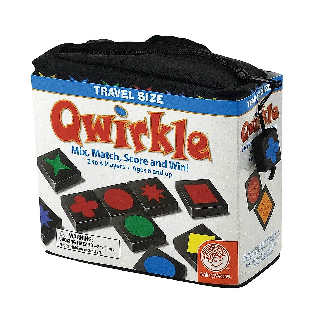MindWare Qwirkle Strategy Games Pack of 2 – Travel Games Kit Includes Qwirkle Travel and Qwirkle Rummy - Ages 6 and Up