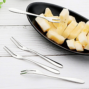 6Pcs Professional Escargot Forks, Mini Forks for Oyster and Shellfish, Appetizers Tasting Forks, Cocktail Fruit Forks