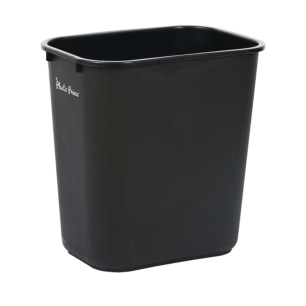 28 Quart Trash Can, Black Plastic Rectangular 7 Gallon Wastebasket for Kitchen Bathroom Office, 28 qt Garbage Can Fits Under Desk Cabinet Sink