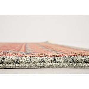 Unique Loom Sahand Collection Traditional Geometric Classic Light Blue Area Rug (7' 0 x 10' 0)