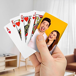 VEELU Custom Playing Cards Personalized Photo Playing Cards Customizable Your Image Casino Playing Cards (Poker Size Deck)