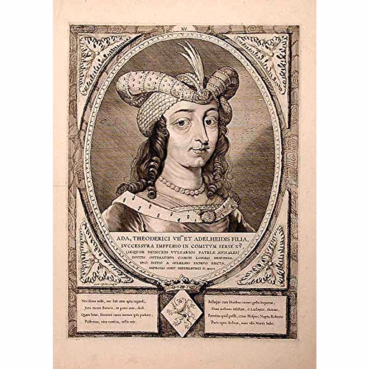 [Ada, daughter of Theodoric VII and Adelheid] Ada, Theoderici VII et Adelheidis Filia, Successura Impperio in Comitum Serie XVta.